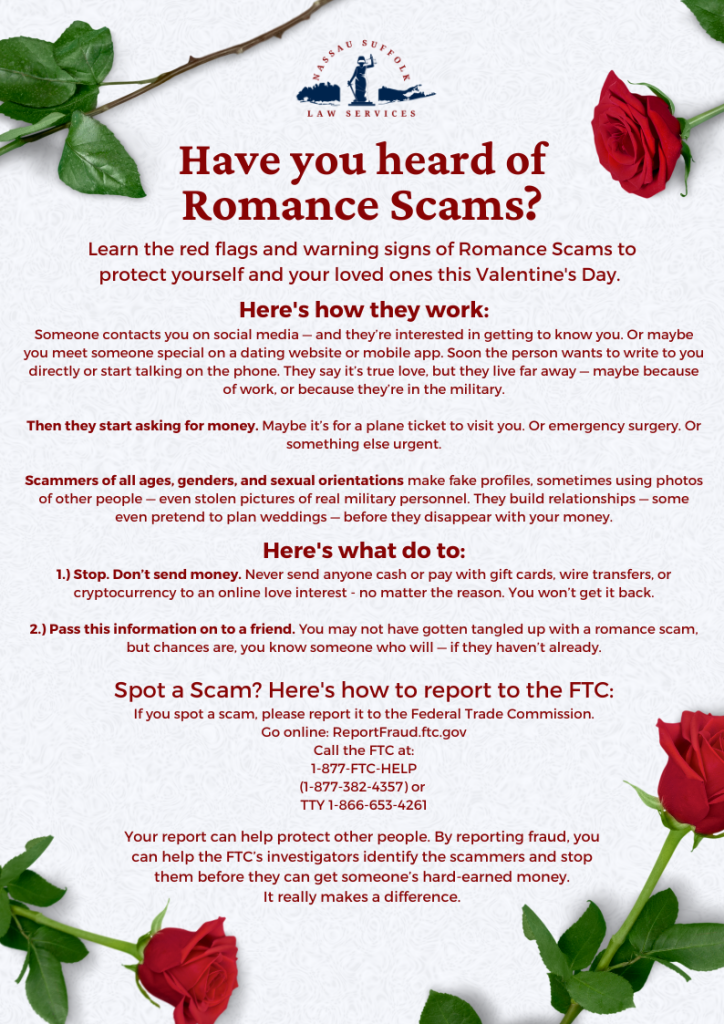 Have you heard of Romance Scams? – Legal Services of Long Island